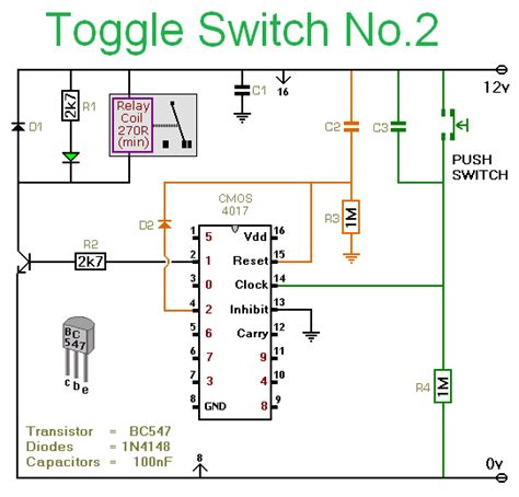 How To Use A Cmos 4017 As A Toggle Switch Under Repository Circuits 54867 Next Gr