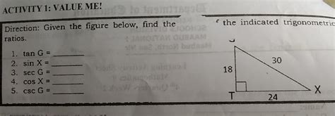Solved Activity 1 Value Me Direction Given The Figure Below Find