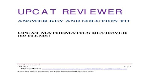 Download Pdf Upcat Math Reviewer Solution