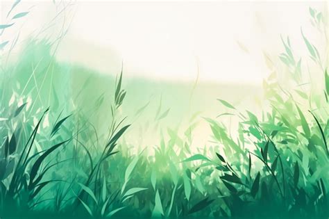 Premium Photo An Abstract Background With Grass And Green Leaves