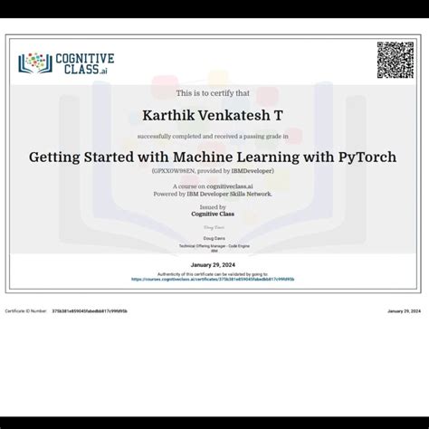 Machinelearning Pytorch Ai Cognitiveclass Karthik Venkatesh T