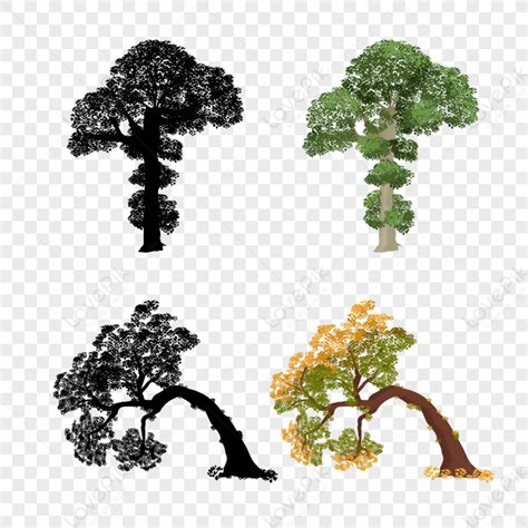 소나무 일러스트 사이프러스 이상한 모양 큰 나무 손으로 그린 스케치작은 가지실루엣 Png 일러스트 무료 다운로드 Lovepik