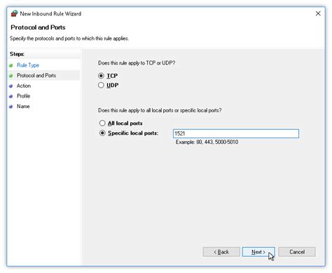 Open A Firewall Port For Oracle