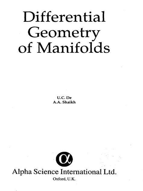 Differential Geometry Of Manifolds 3r27n5kdr9 Pdf Differentiable
