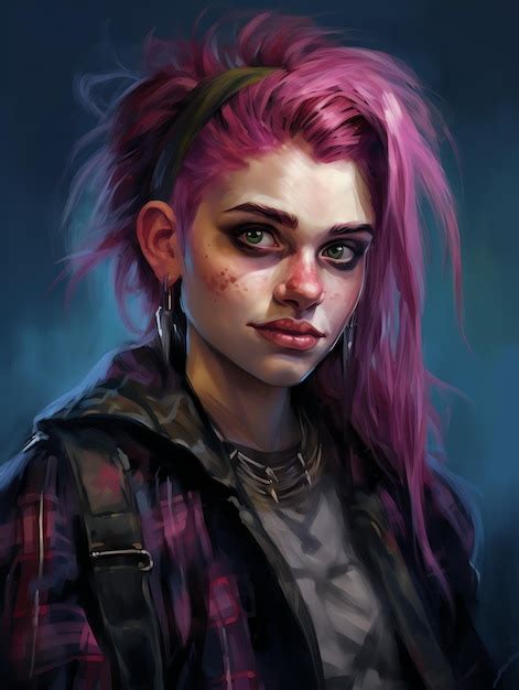 Premium Photo Punk Girl Photo Illustration Of Emo