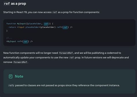 Mulualem Eshetu On Linkedin `ref` Is No Longer A Hook In React Its A Prop Since React 19 You