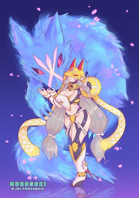 Sakuyamon And Sakuyamon X Antibody Digimon Drawn By Murasaki Julymurasaki Danbooru