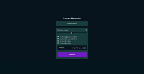 Github Migsilva89password Generator App Js The Challenge Was To Make A Password Generator