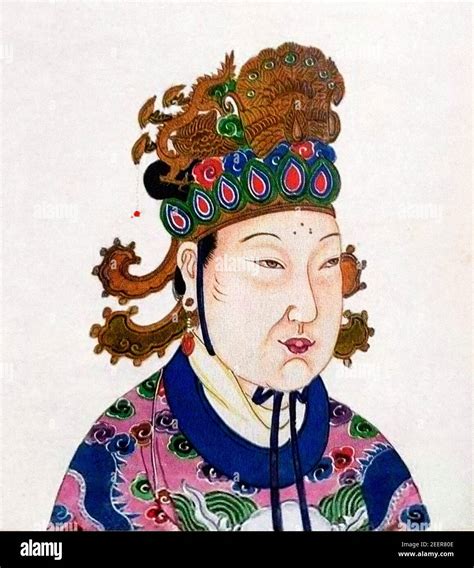 Wu Zetian Portrait Of The Empress Wu Ze Tian Alternatively Named Wu Zhao Or Wu Hou 624 705