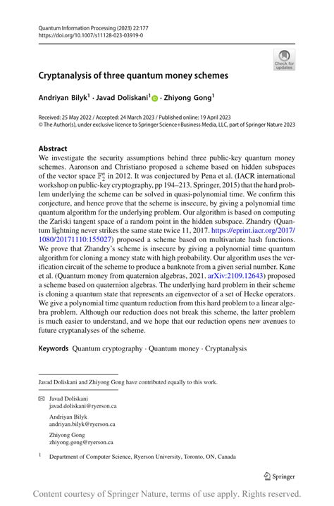 Cryptanalysis Of Three Quantum Money Schemes