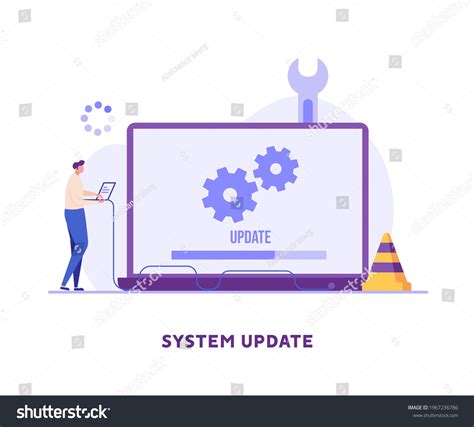 User Updating Operation System Progress Bar Stock Vector Royalty Free