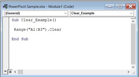 Clear Cell Contents In Excel With Vba