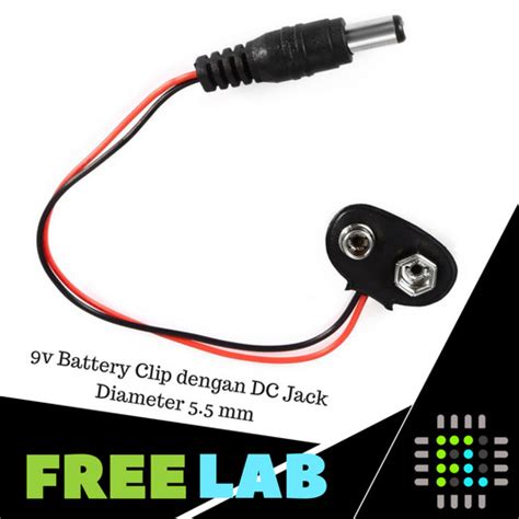 Jual Battery 9v Clip Baterai Klip Dengan Dc Jack Untuk Arduino Uno Mega Jakarta Pusat