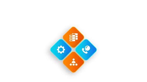 Group Of Four Different Colored Squares With Icons On Them Google Slide Theme And Powerpoint