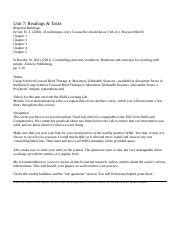 Psyc Unit Readings And Tasks Docx Unit Readings Tasks Required Readings Erford B