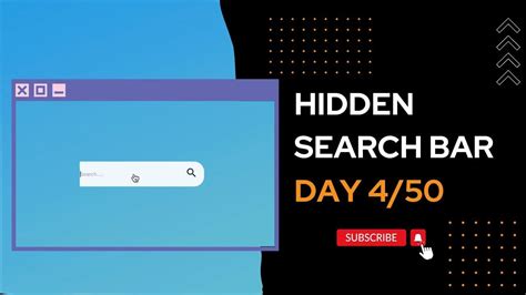 Day 4 How To Create A Hidden Search Bar Using Javascripthtml And Css Tutorial