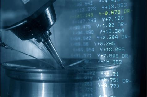 Premium Photo The Abstract Scene Of 5axis Cnc Milling Machine And The Gcode Data Cutting The