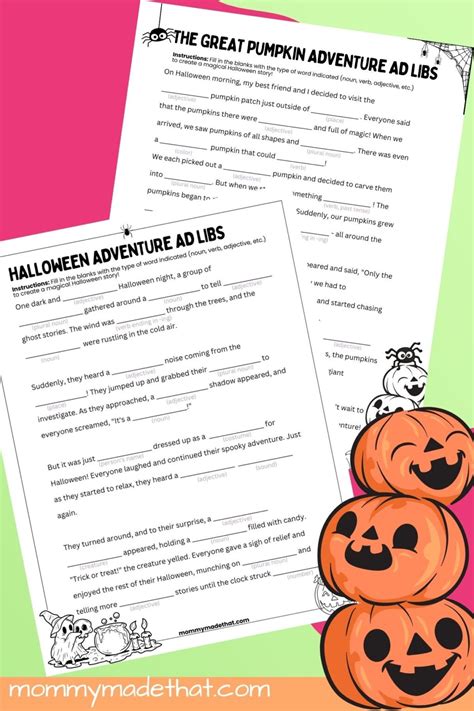 Halloween Ad Libs Free Printables