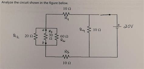 Analyze The Circuit Shown In The Figure Below Chegg