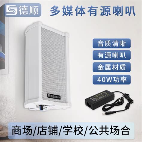 德顺 DS 420WDC有源音柱40W喇叭室外防水防雨铝合金壁挂音响音箱 虎窝淘