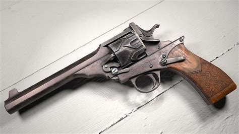 3d Model Webley Fosbery Automatic Revolver Vr Ar Low Poly Cgtrader