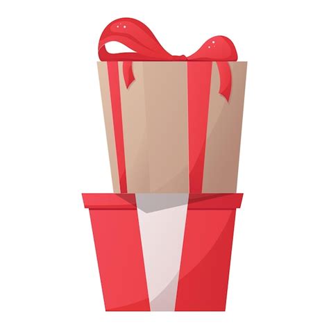 리본이 달린 선물 상자 휴일 포스터 배너 초대장 엽서 그림 프리미엄 벡터