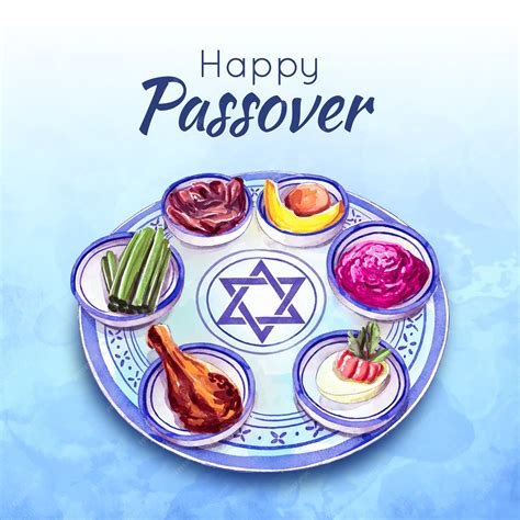Free Vector Watercolor Passover Theme