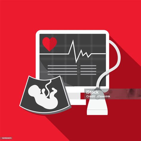 의료 초음파 평면 디자인 테마 아이콘 설정 그림자와 함께 아기에 대한 스톡 벡터 아트 및 기타 이미지 아기 초음파 건강