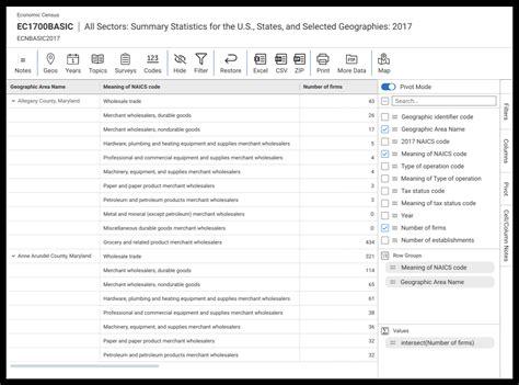 explore census data