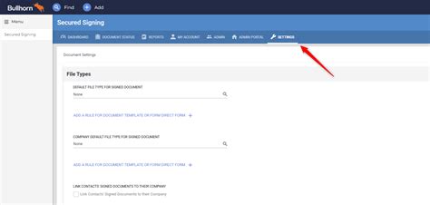 Bullhorn Setup Status Trigger Rules Secured Signing
