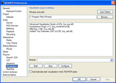 Preferences Plugins Visualization Cockoswiki