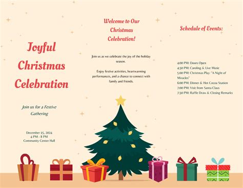 Free Christmas Program Brochure Template To Edit Online
