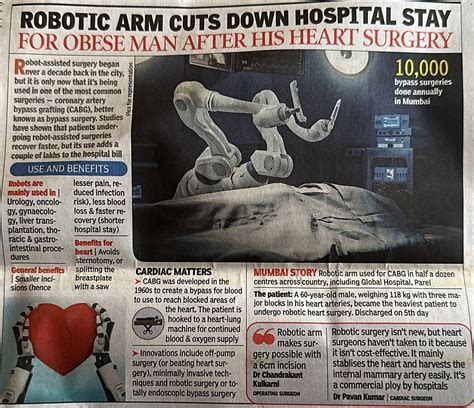 Robotic Arm Cuts Down Hospital Stay For Obese Man After His Heart Robotic Arm Cuts Down Hospital Stay For Obese Man After His Heart