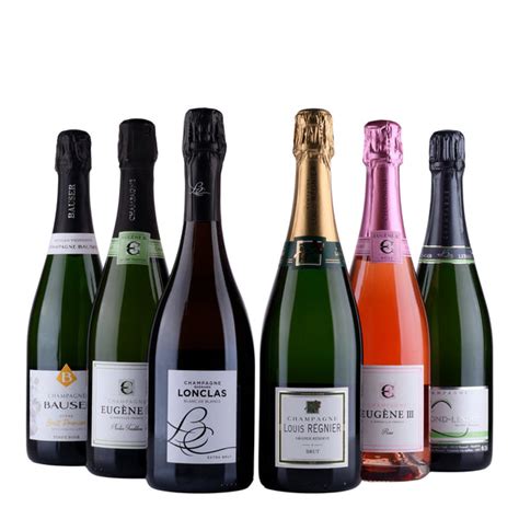 Champagne Lådan Med Sex Noggrant Utvalda Champagner