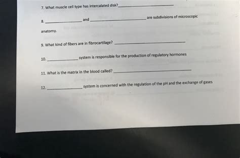 Solved 7 What Muscle Cell Type Has Intercalated Disk
