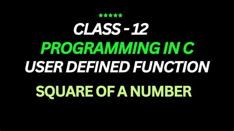 Class 12 Computer Programming In C User Defined Function Find