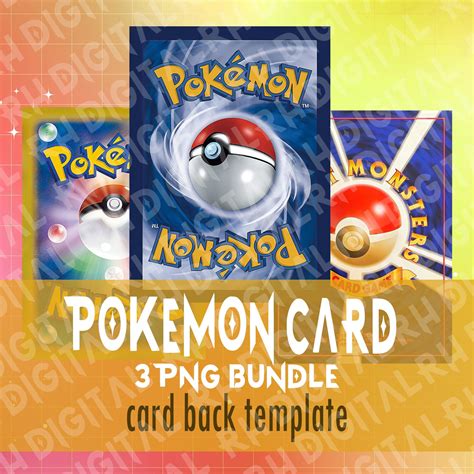 Pokemon Card Back Template Png Tcg Back Design 3 Png Files