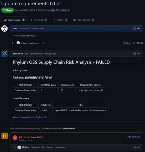 Phylum · Github Marketplace · Github