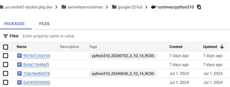 how to determine cos version of a deployed python cloud function to