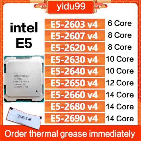 Cpu สําหรับ Intel Zhiqiang E5 2603v4 2607 2660v4 2690v4 2680v4 2630