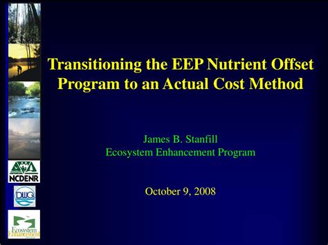 Ppt Transitioning The Eep Nutrient Offset Program To An Actual Cost
