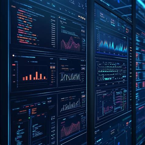 A Dashboard Displaying Data Warehouse Performance Metrics Such As Query Response Time And