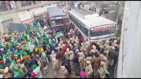 Punjab Farmer Protest पंजाब के फिरोजपुर में किसानों का विरोध प्रदर्शन