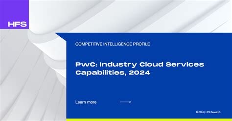 PwC Industry Cloud Services Capabilities HFS Research