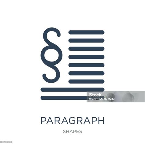 흰색 바탕에 단락 아이콘 벡터 단락 유행 채워진 도형 컬렉션 단락 벡터 일러스트 레이 션에서 아이콘 로고에 대한 스톡 벡터 아트