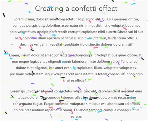 confetti effect i created using javascript anyone have any ideas for