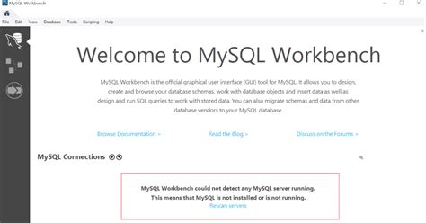 Troubleshooting MySQL Workbench Kan Geen MySQL Server Detecteren