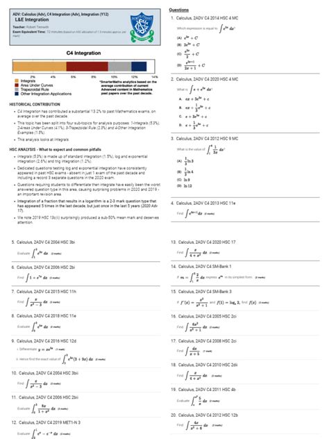 18 Logs And Exponentials Integration Pdf Integral Logarithm