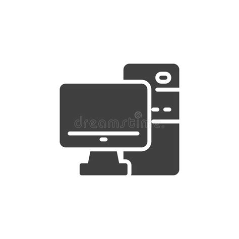 Desktop Computer Workstation Line Icon Outline Vector Sign Linear Style Pictogram Isolated On