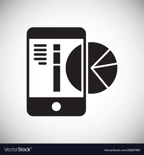 Data Analysys Icon On White Background For Graphic